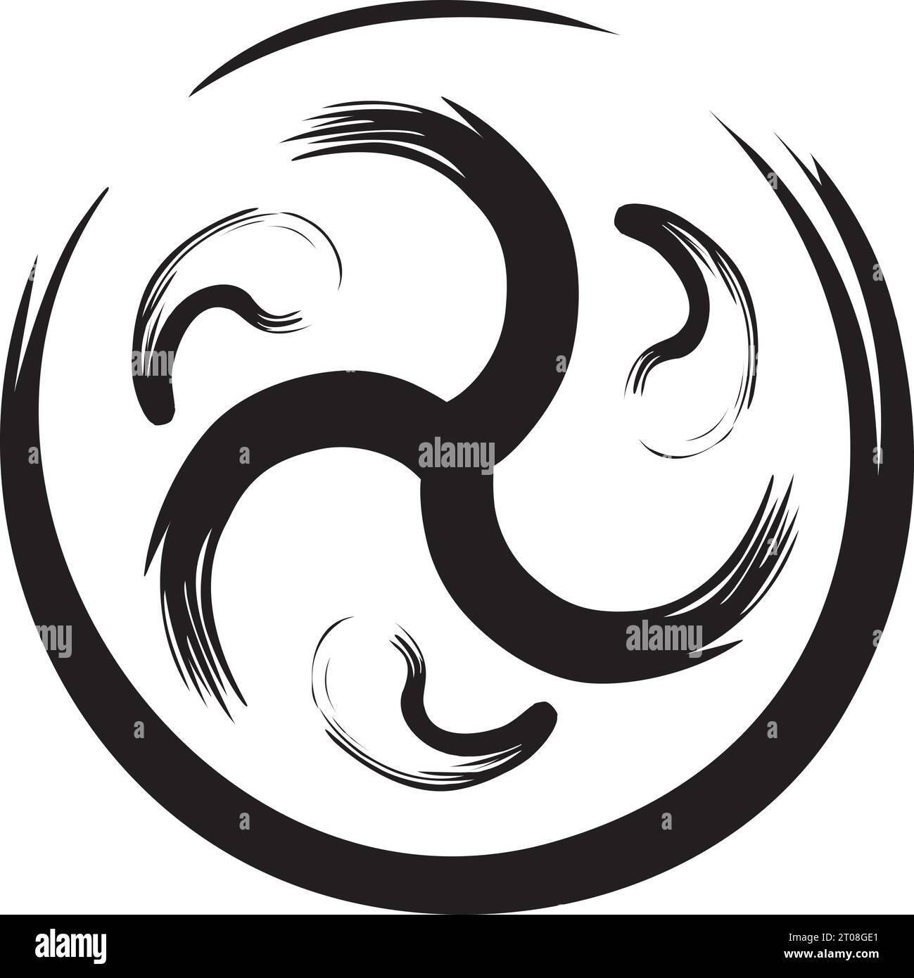 Nodo celtico e cerchio di Triskelion - simbolo celtico Trinità ...