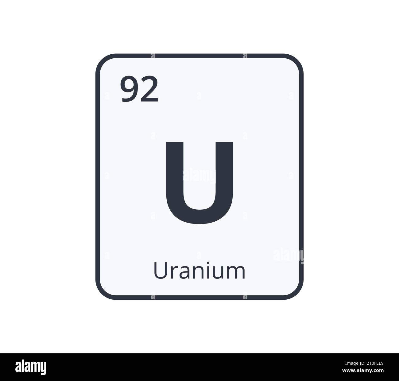 Simbolo di uranio tavola periodica Immagini Vettoriali Stock - Alamy