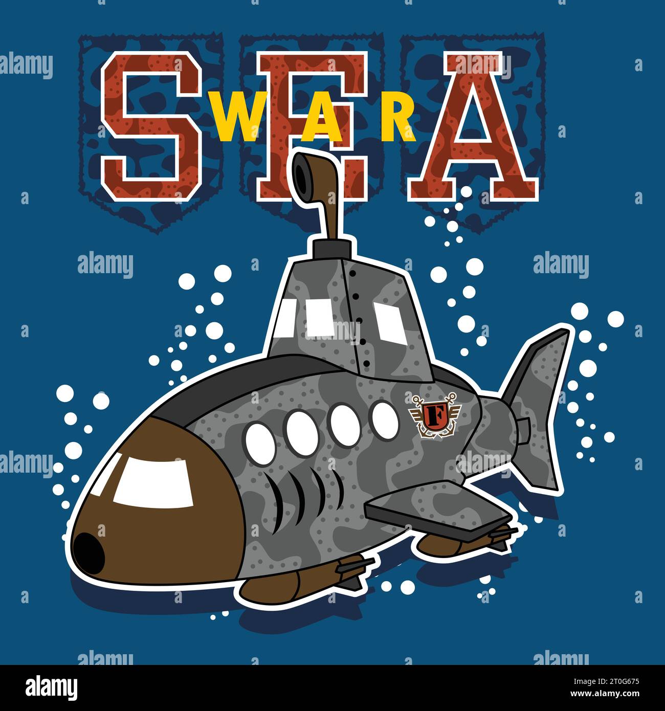 Sottomarino da combattimento Immagini Vettoriali Stock - Alamy