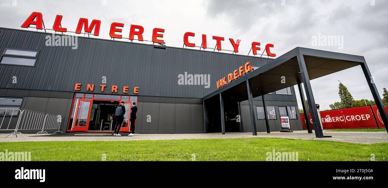 ALMERE, Paesi Bassi. 7 ottobre 2023. Yanmar Stadium, Dutch eredivisie ...