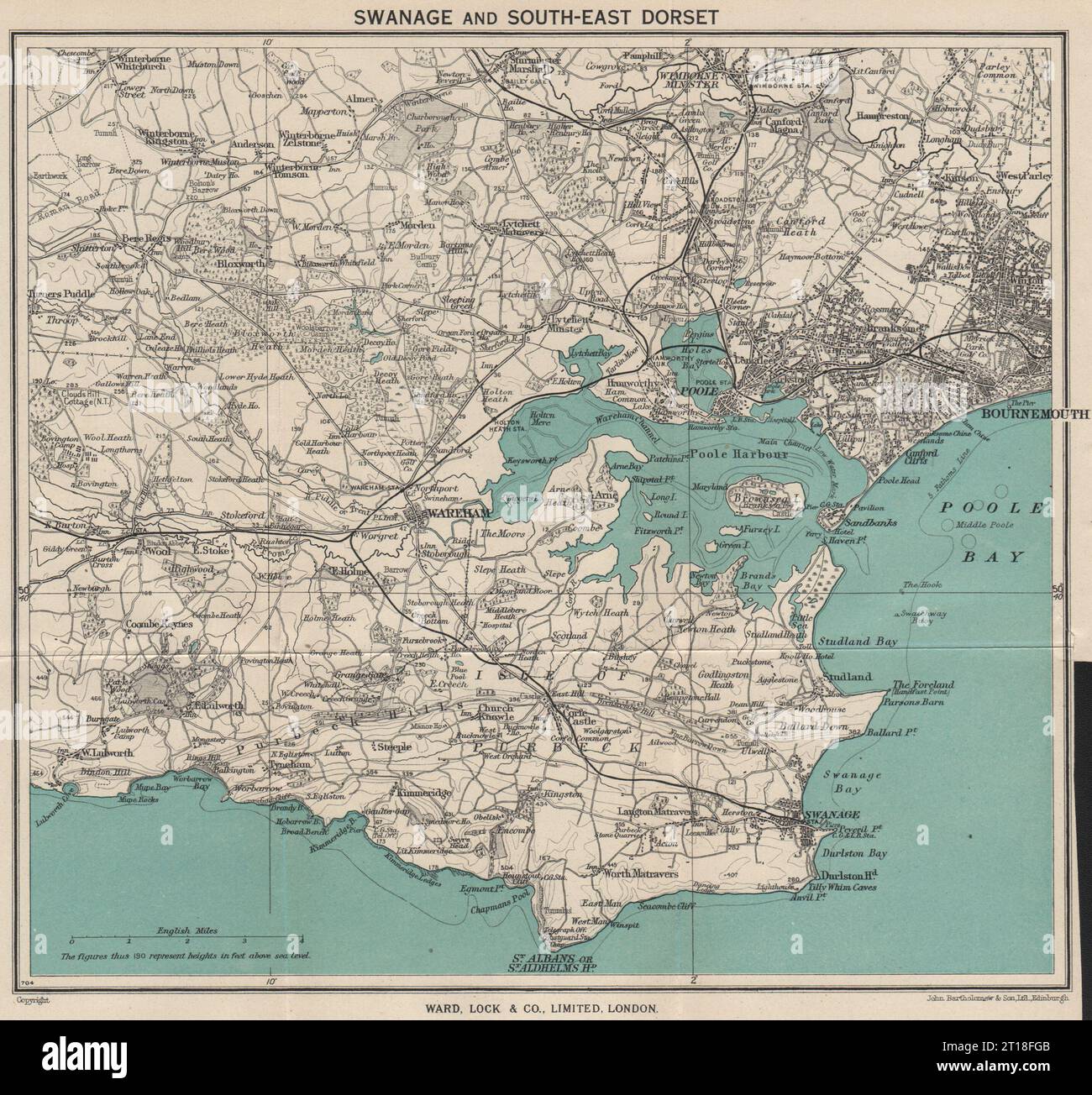 Mappa dell'isola di purbeck immagini e fotografie stock ad alta ...