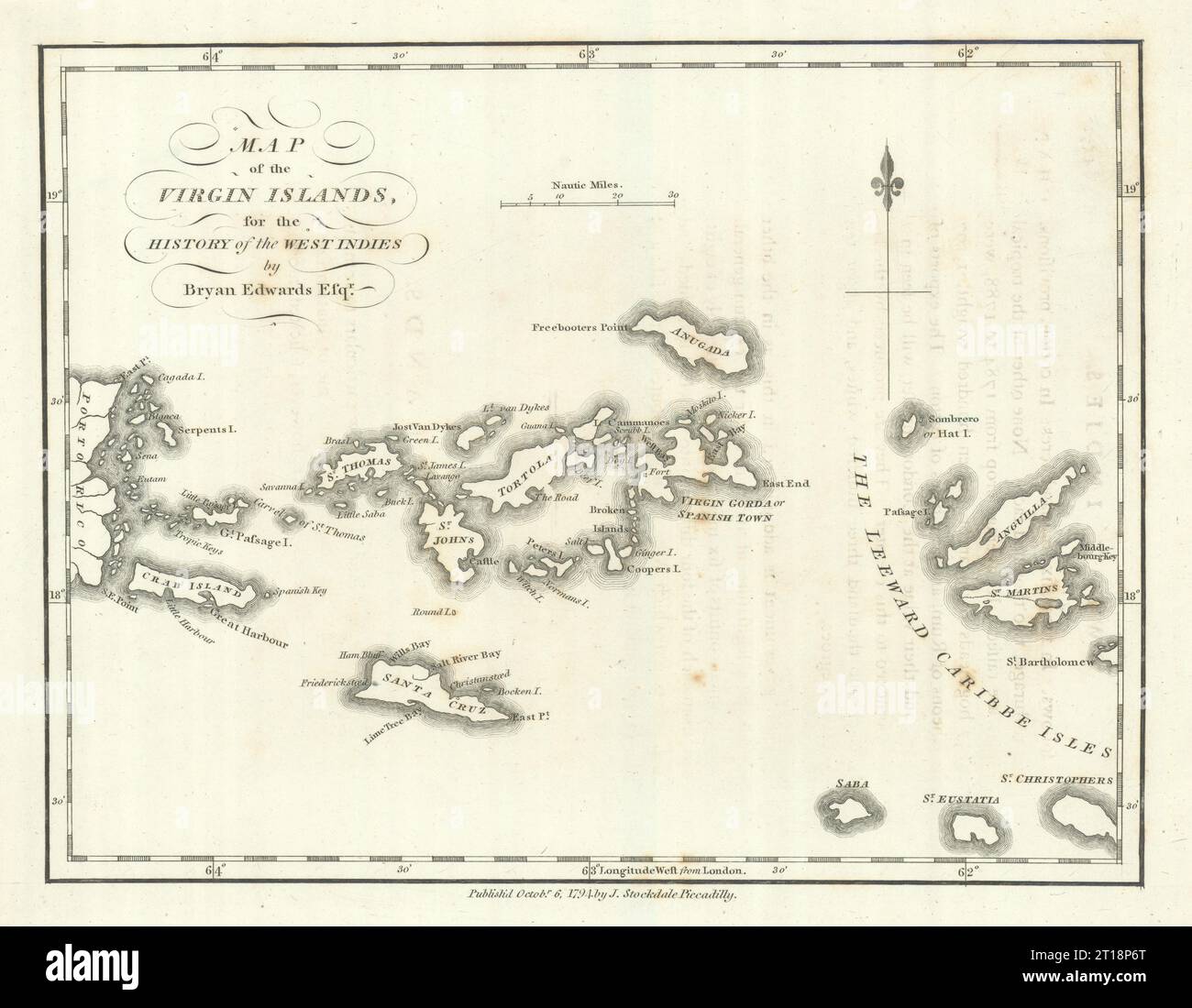 Mappa delle isole caraibiche d'epoca immagini e fotografie stock ad ...