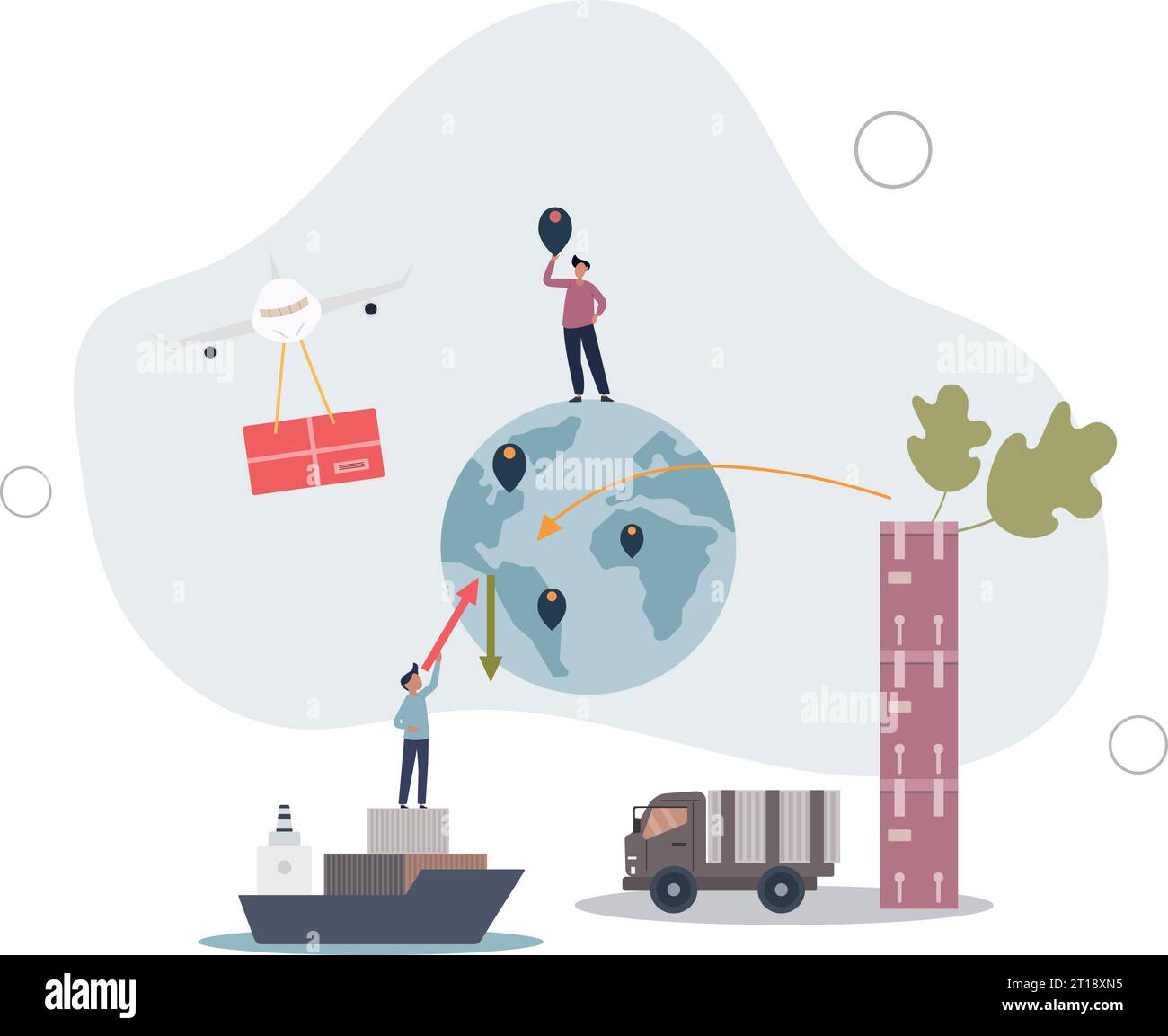 Supply chain cartoon character immagini e fotografie stock ad alta ...