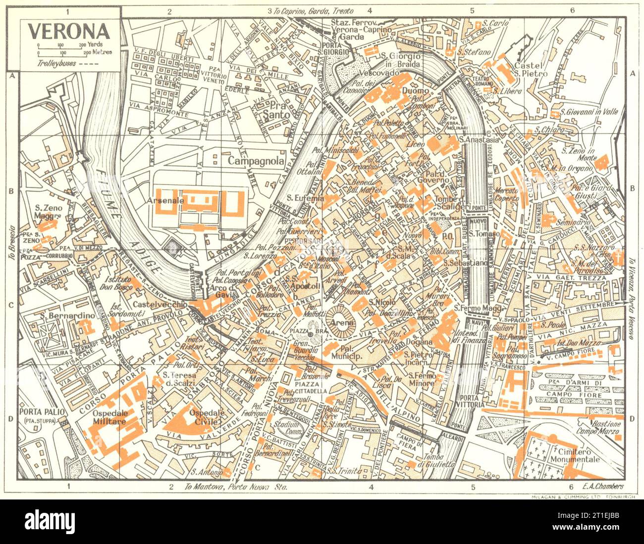Verona map immagini e fotografie stock ad alta risoluzione - Alamy