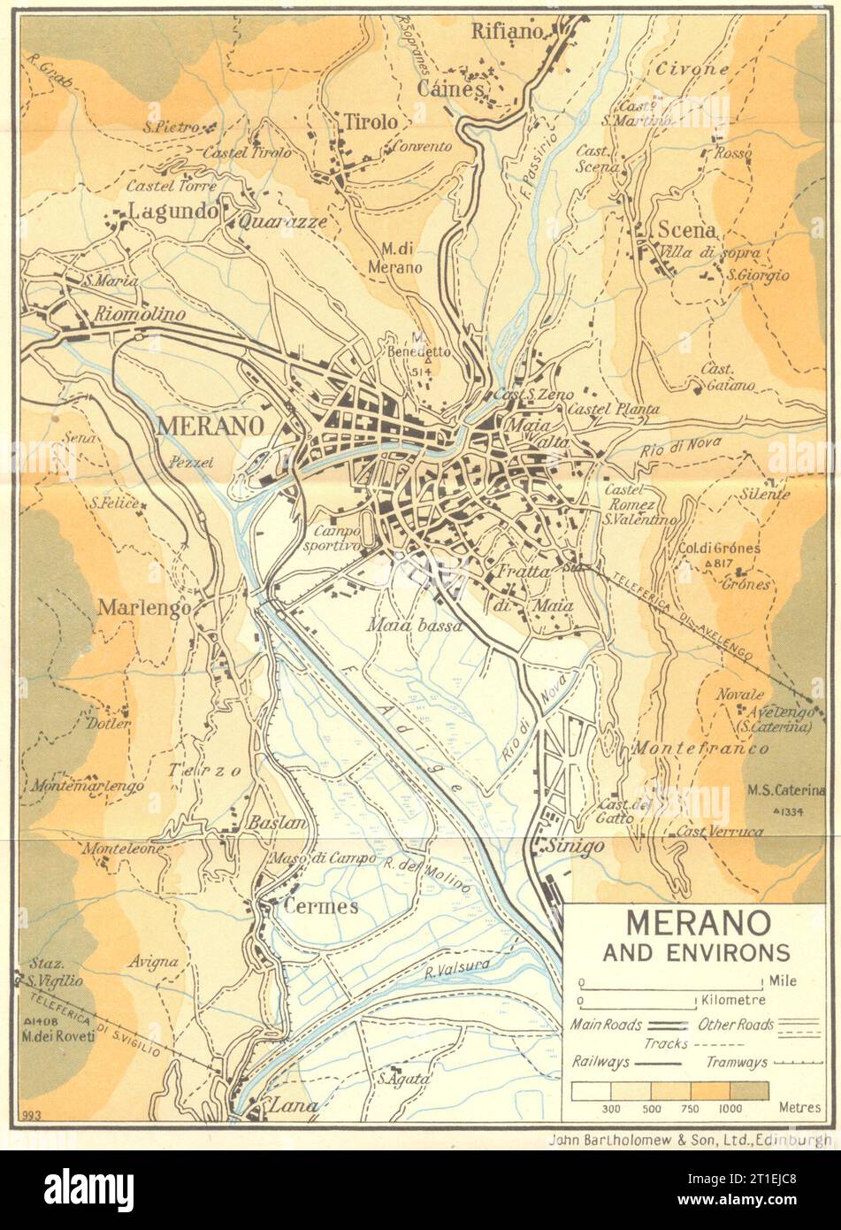 Merano mappa immagini e fotografie stock ad alta risoluzione - Alamy