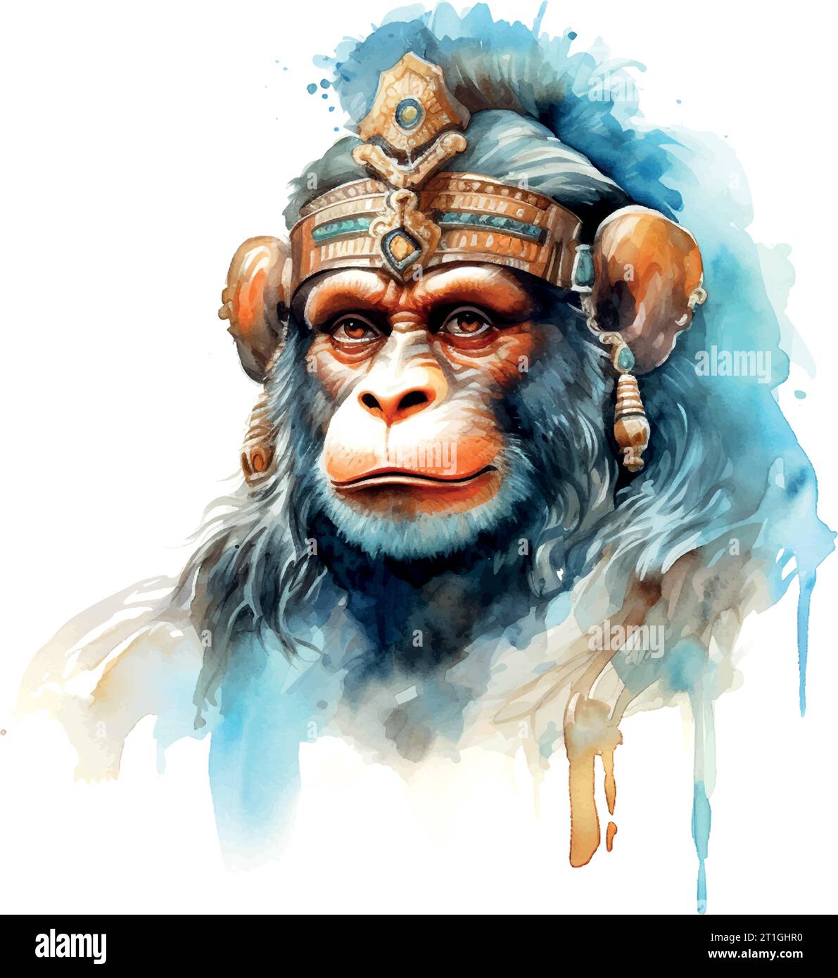 Statue of lord hanuman Immagini Vettoriali Stock - Alamy