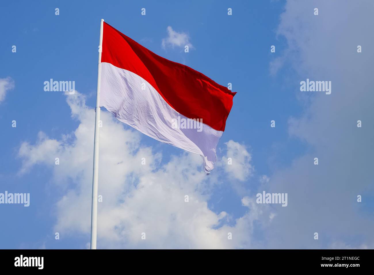Bandiera indonesiana, bandiera rossa e bianca, simbolo nazionale dell ...