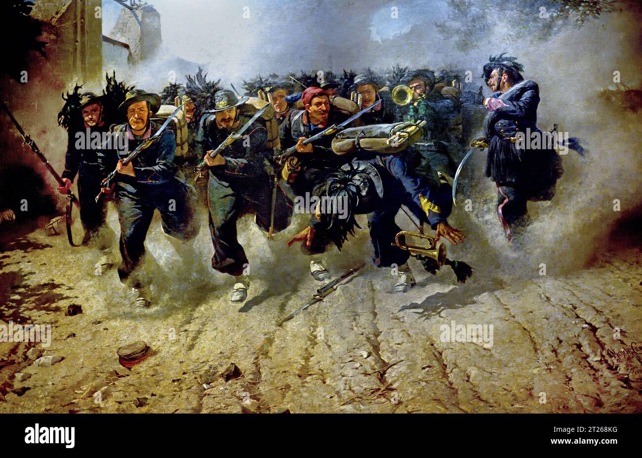 Bersaglieri Breaching porta Pia 1871 September 20, 1870 - Oil painting ...