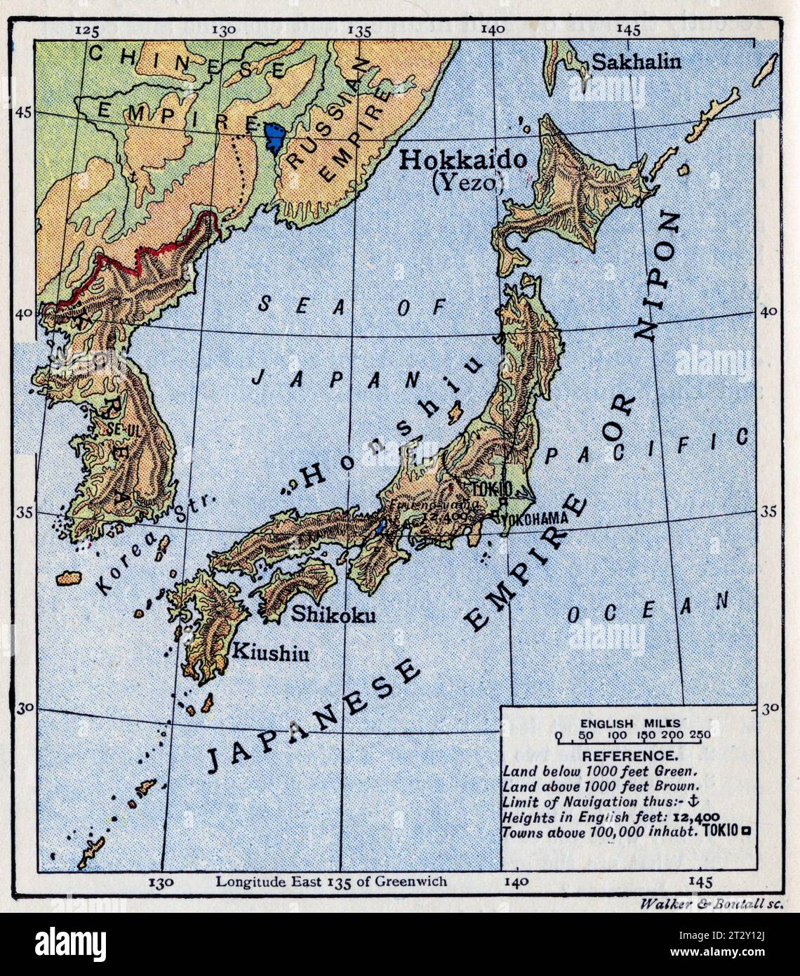 Carta geografica del giappone immagini e fotografie stock ad alta ...