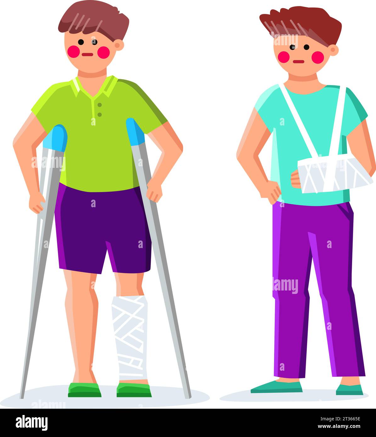 Vector illustration boy injured hand immagini e fotografie stock ad ...