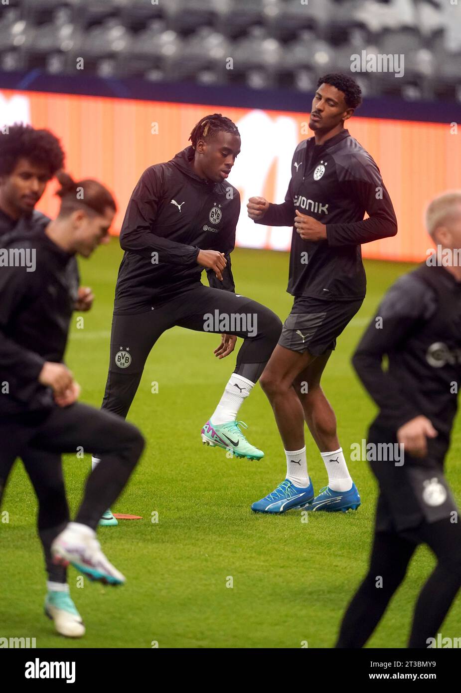 Jamie Bynoe-Gittens di Borussia Dortmund durante una sessione di ...