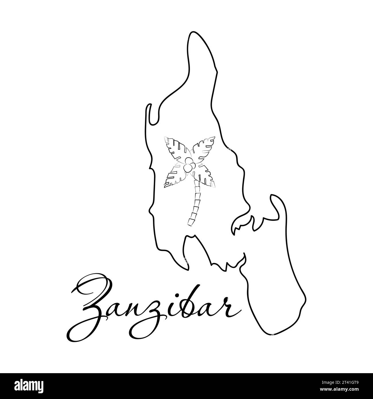 Mappa zanzibar Foto e Immagini Stock in Bianco e Nero - Alamy