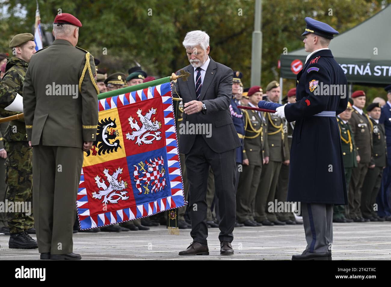 Praga, Repubblica Ceca. 28 ottobre 2023. Il presidente ceco Petr Pavel ...