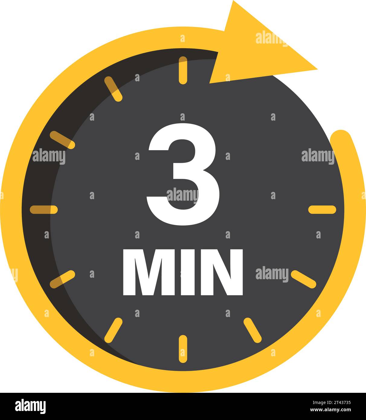 Segno di 3 minuti Immagini Vettoriali Stock - Alamy