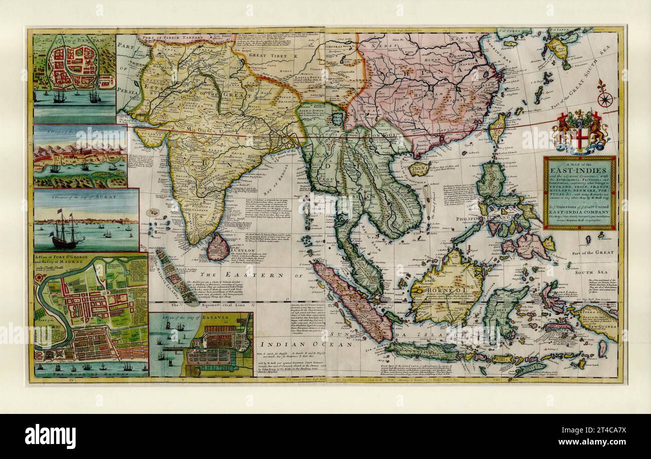 Vecchia mappa delle indie orientali immagini e fotografie stock ad alta ...