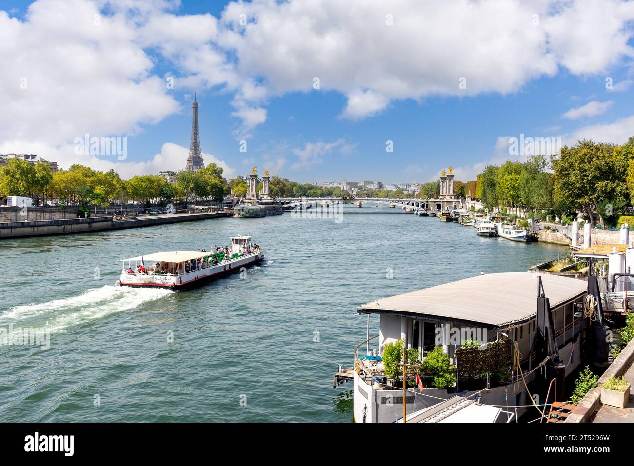 Pont Alexandre III e la Torre Eiffel attraversano la Senna, Port des ...