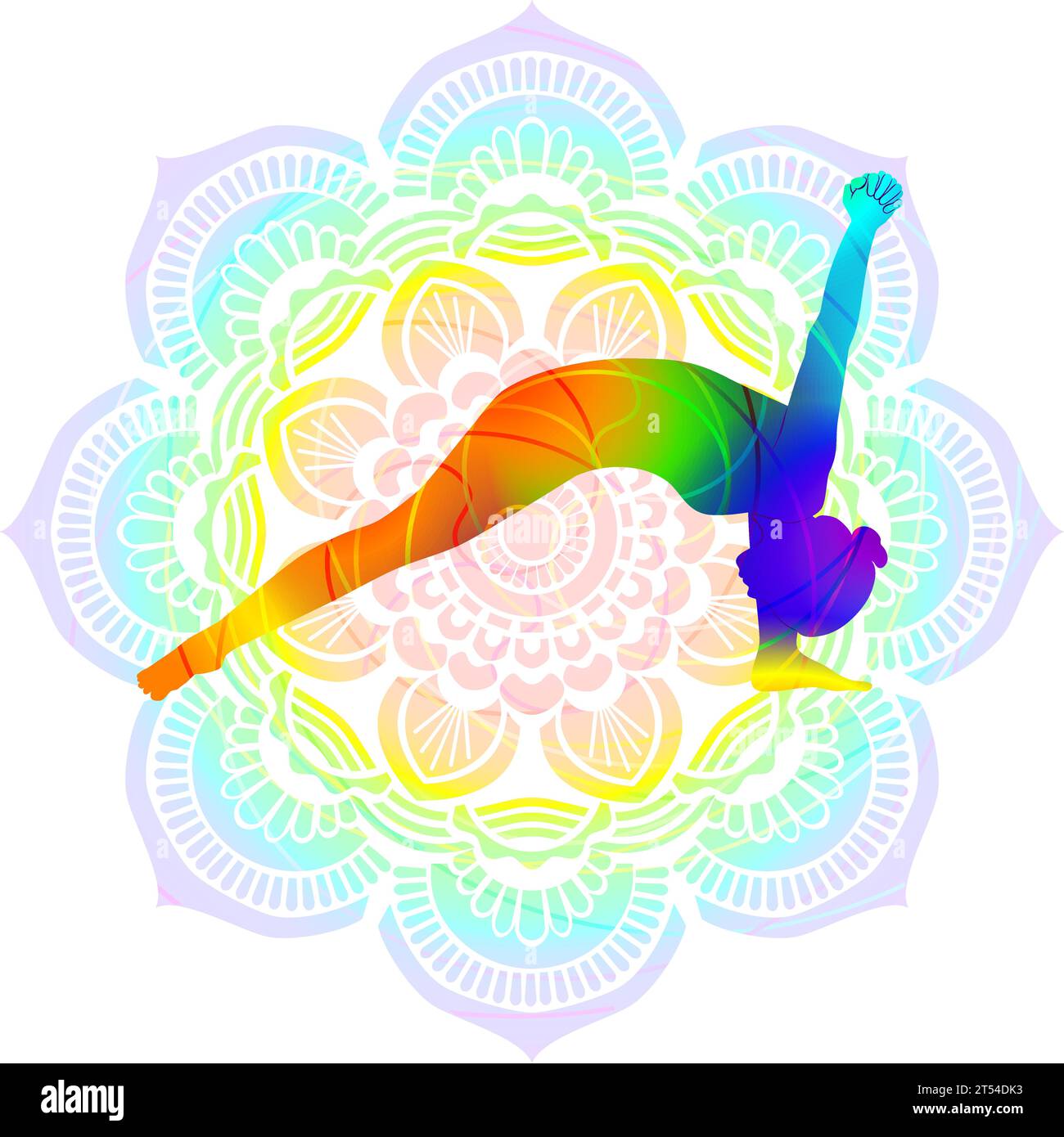 Baddha virabhadrasana Immagini Vettoriali Stock - Alamy