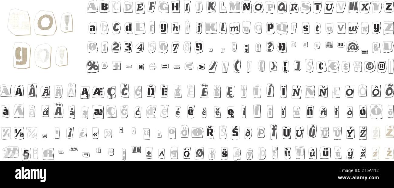 Tipografia in stile riscatto Immagini Vettoriali Stock - Alamy