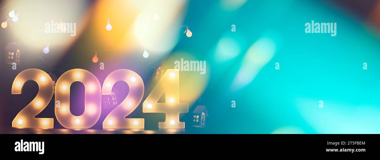 Biglietto di auguri per il nuovo anno 2024 immagini e fotografie stock ...