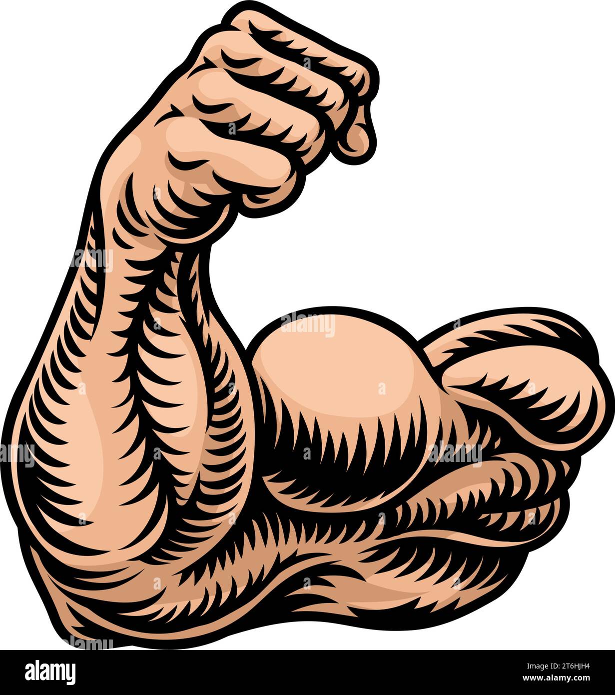 Bodybuilder flexing muscles cartoon Immagini Vettoriali Stock - Alamy