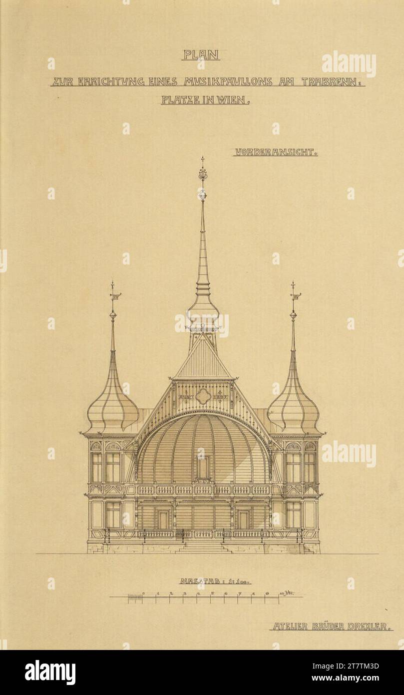 Gebrüder Anton und Josef Drexler (Entwerfer in) Vienna, Krieau, sistema ...