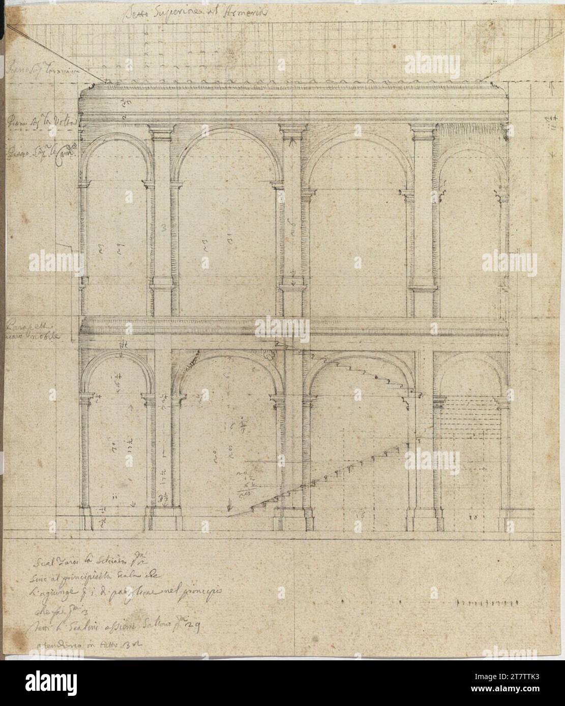 Francesco Borromini (Zeichner in) Roma, Palazzo Vaticano, Armeria ...