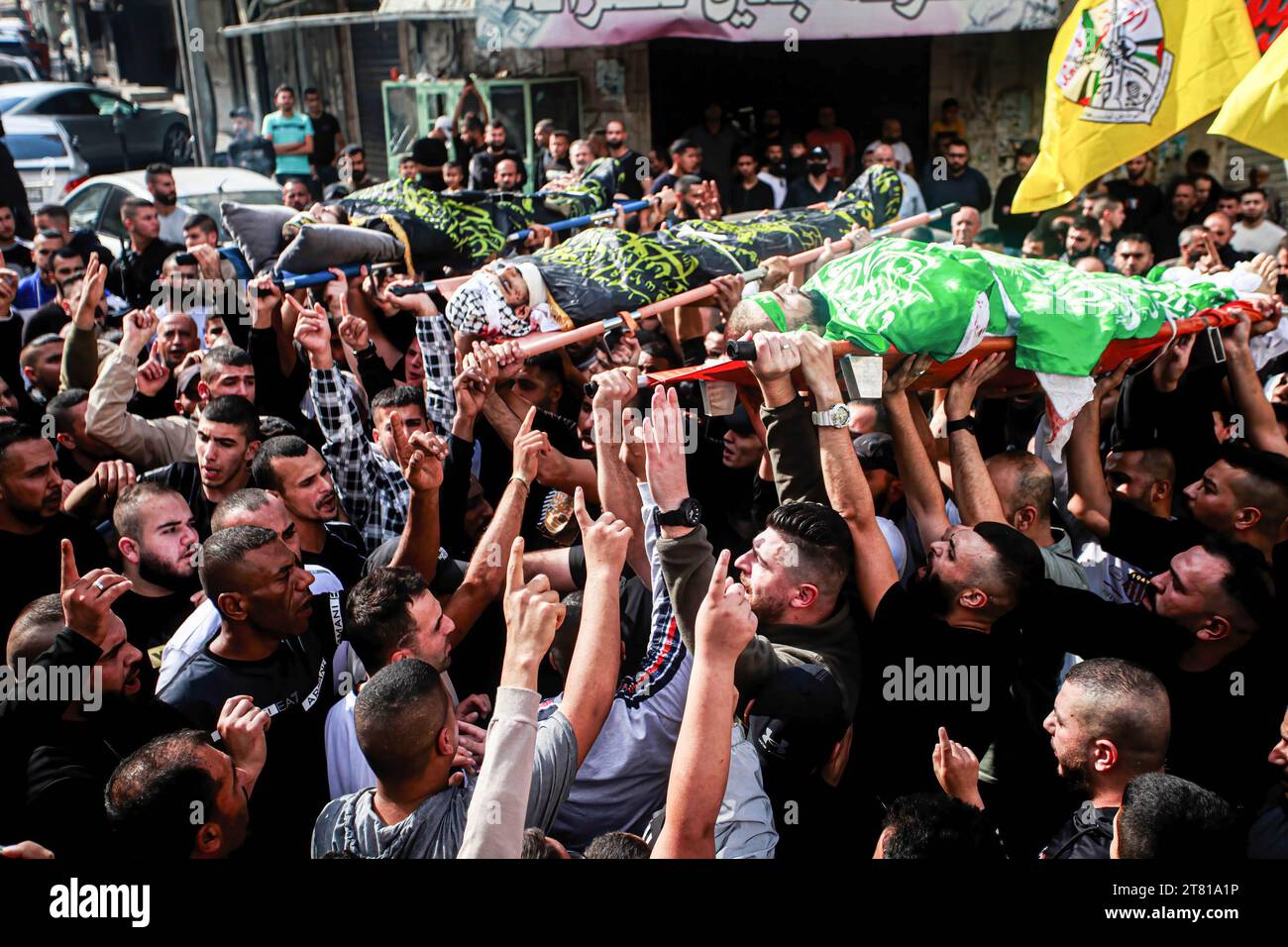 Jenin, Palestina. 17 novembre 2023. (NOTA DELL'EDITORE: L'immagine ...