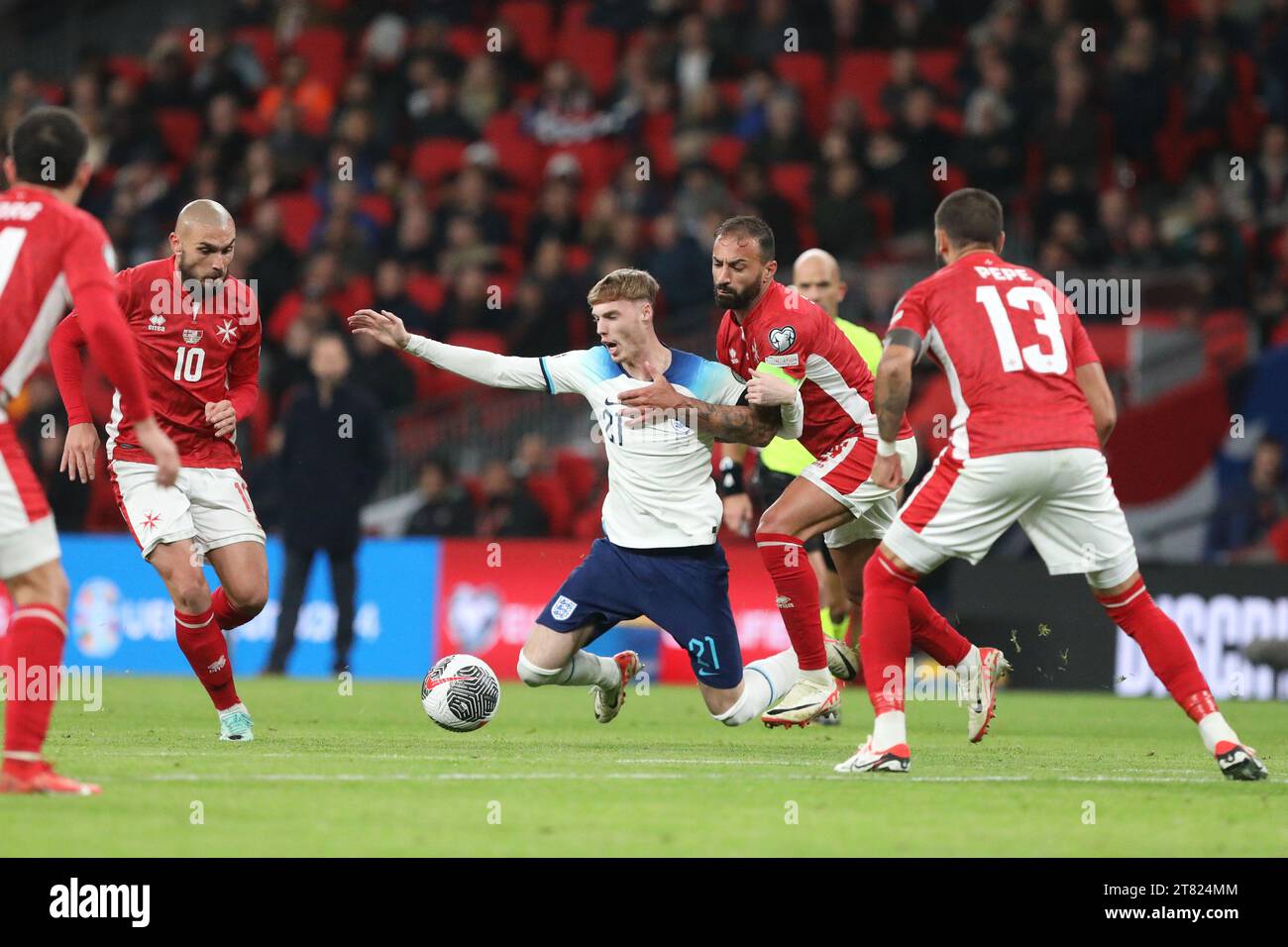 Londra, Regno Unito. 17 novembre 2023. L'inglese Cole Palmer e Steve ...