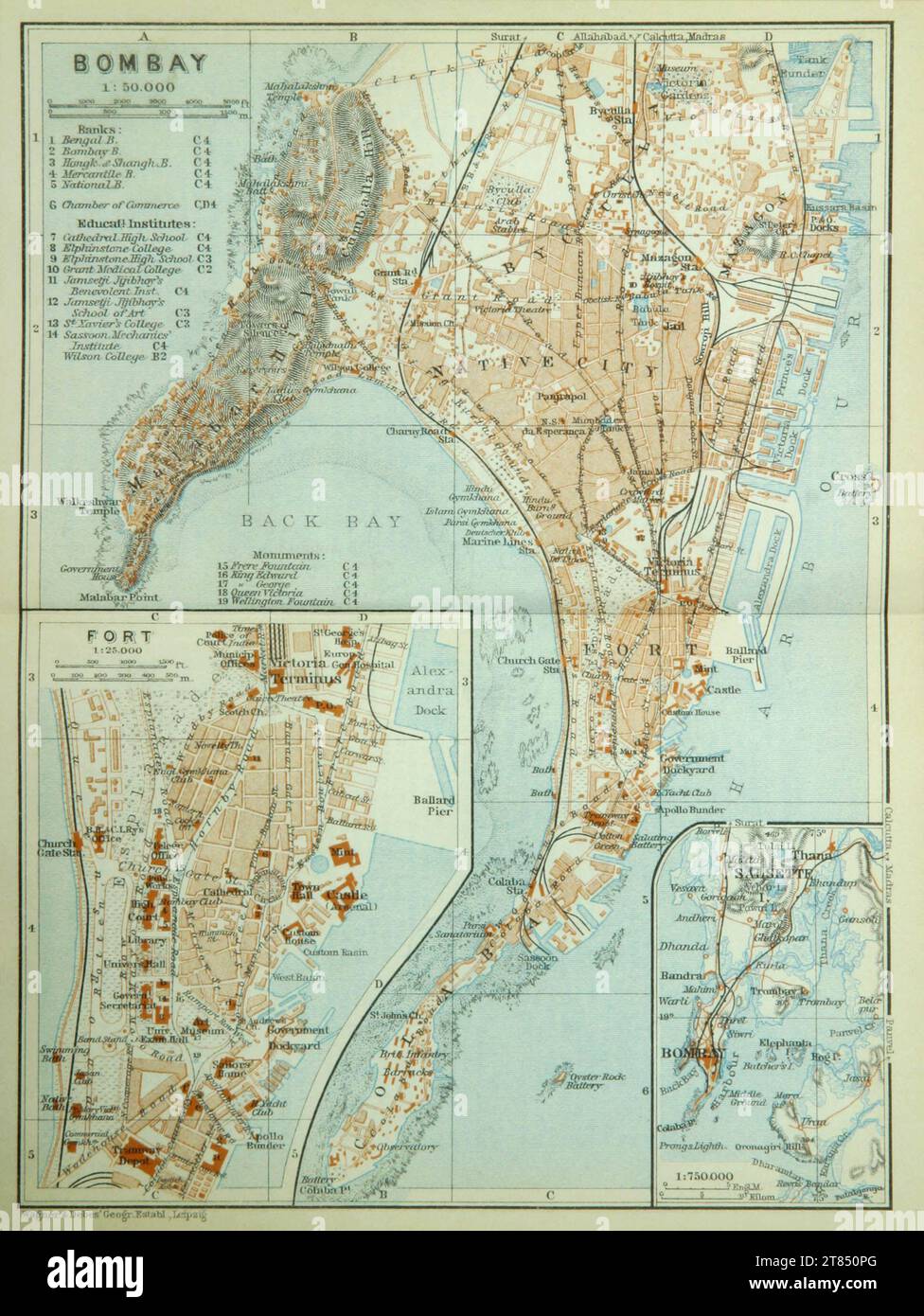 Bombay map city bombay mumbai immagini e fotografie stock ad alta ...