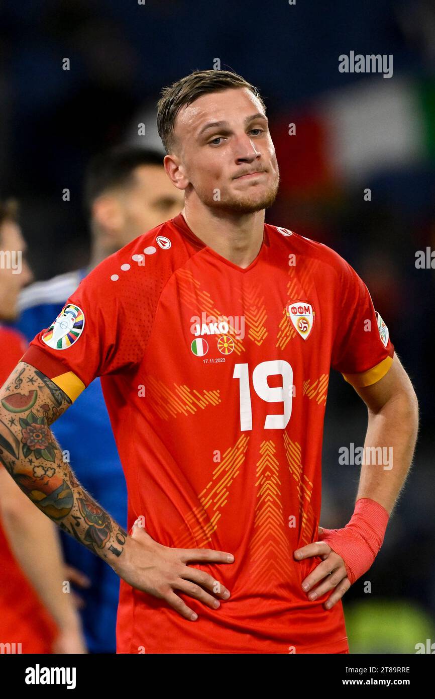 Milan Ristovski della Macedonia del Nord durante la partita di calcio ...