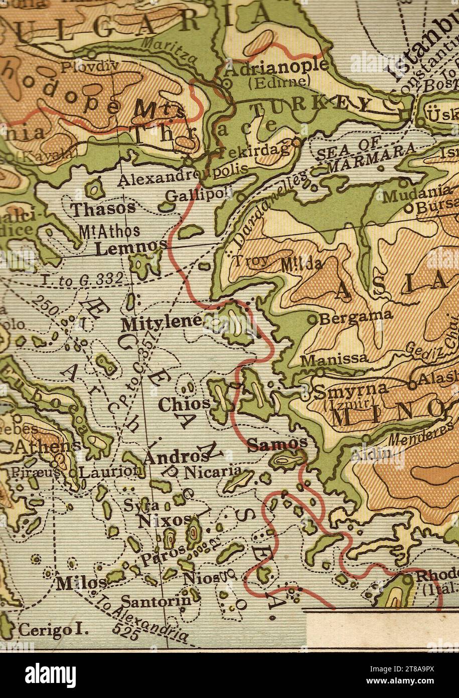 Mappa del mar egeo immagini e fotografie stock ad alta risoluzione - Alamy