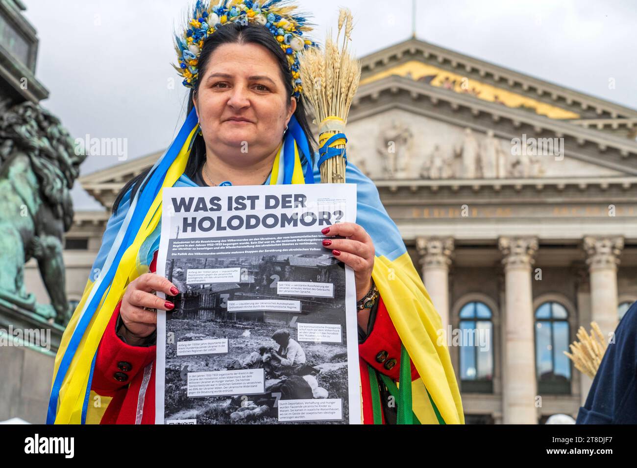 Ukrainerin gedenkt der Opfer des Holodomor 1932-1933, verheerende Hungersnot in der Sowjetunion ...
