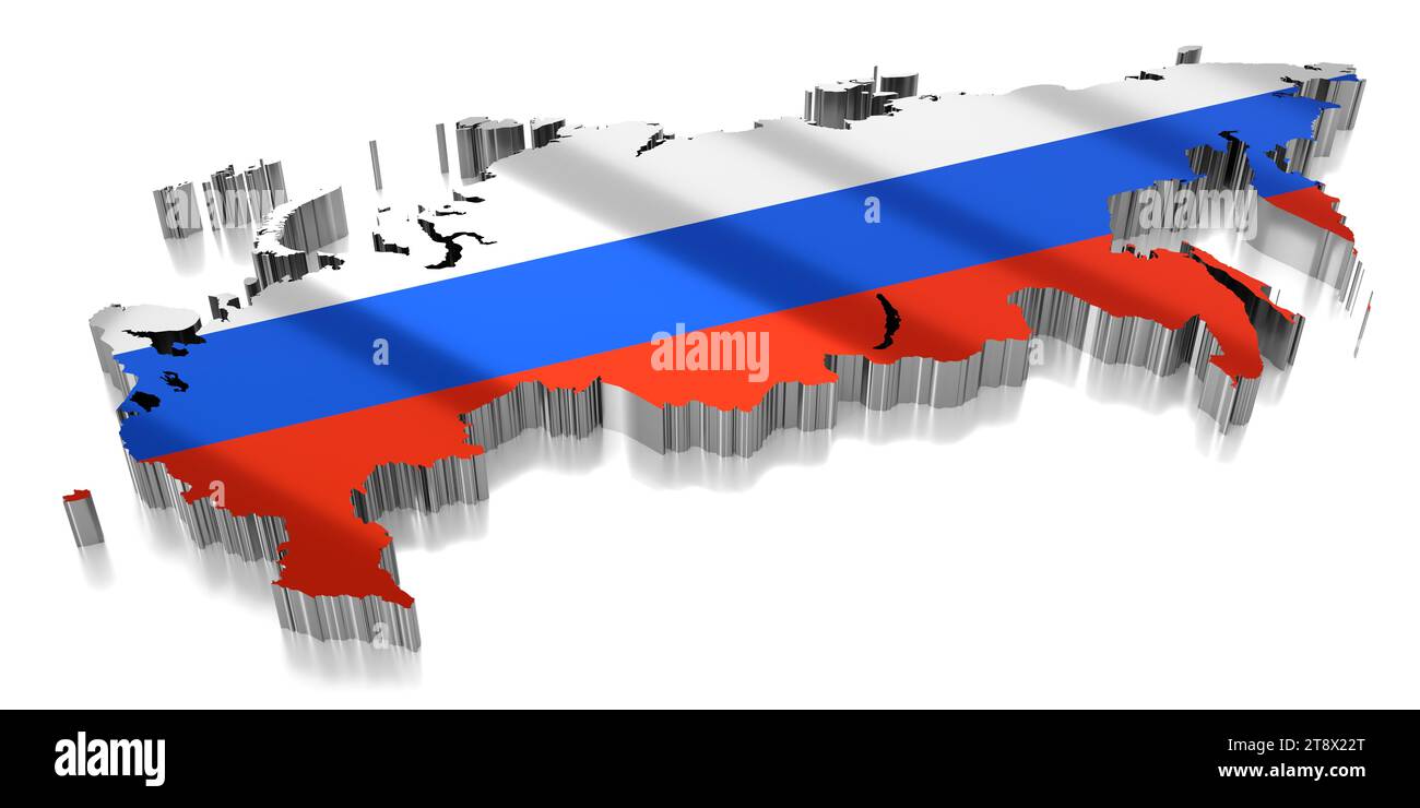 Mappa politica russia con i confini Immagini senza sfondo e Foto Stock ...
