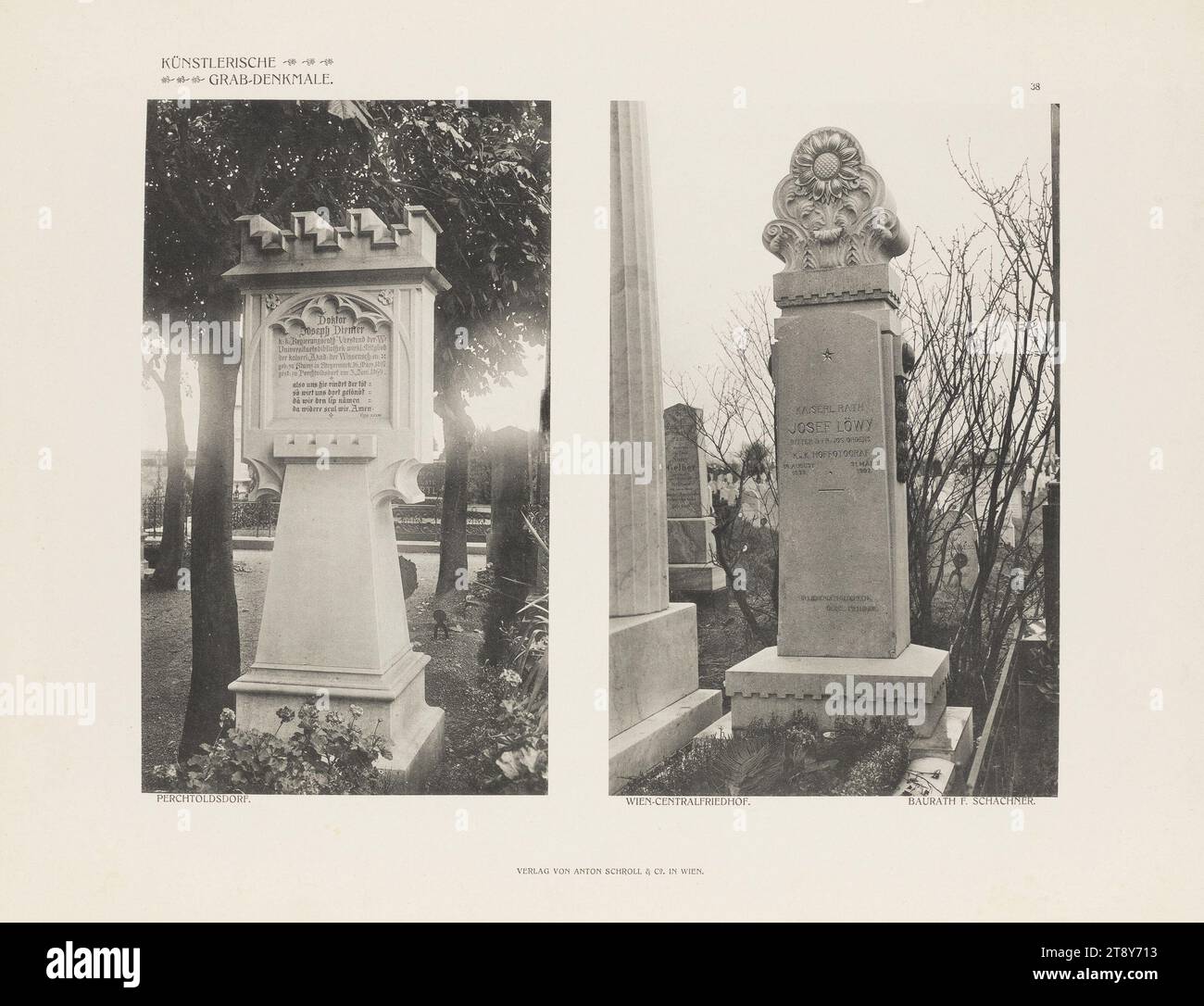 Perchtoldsdorf, tomba monumento Joseph Diemer, Zentralfriedhof, tomba ...