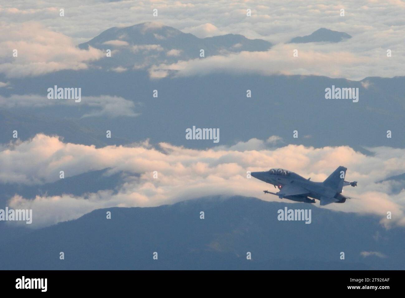 In this handout photo released by the Philippine Air Force, a ...