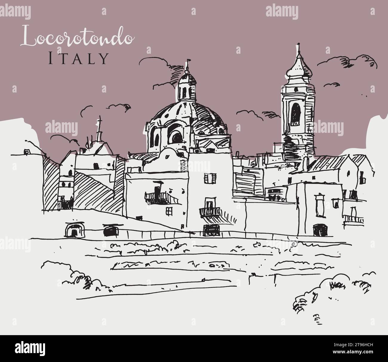 Trulli puglia Immagini Vettoriali Stock - Alamy