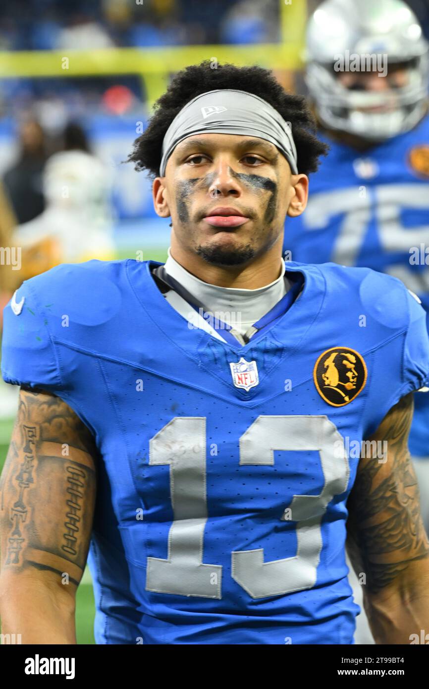 DETROIT, mi - 23 NOVEMBRE: Detroit Lions RB (13) Craig Reynolds esce ...