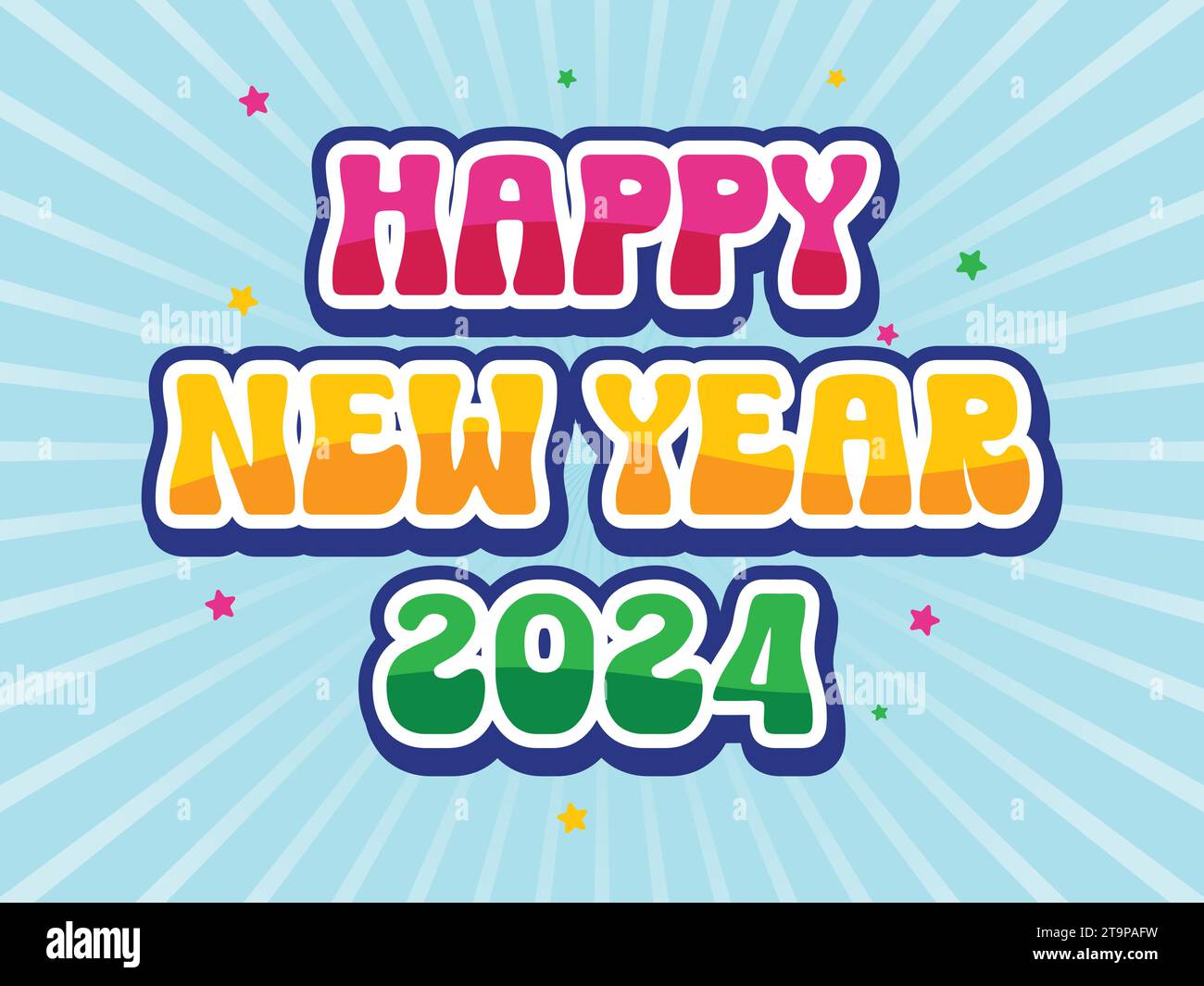 Biglietto di auguri di felice anno nuovo 2024 immagini e fotografie ...