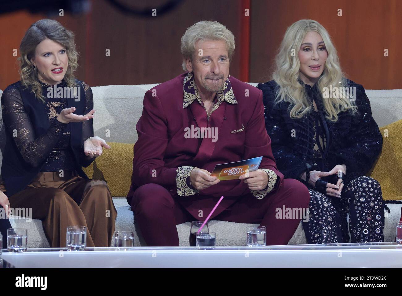 ZDF-Unterhaltungsshow Wetten Dass. - Live aus Offenburg moderatore Thomas Gottschalk zwischen ...