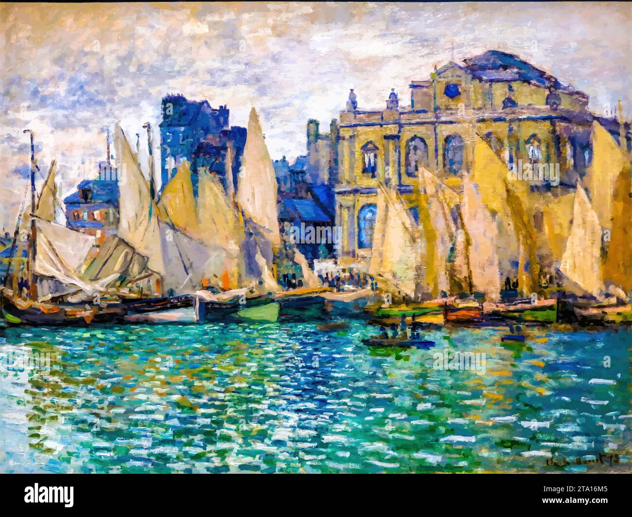 Claude monet the museum at le havre Immagini Vettoriali Stock - Alamy