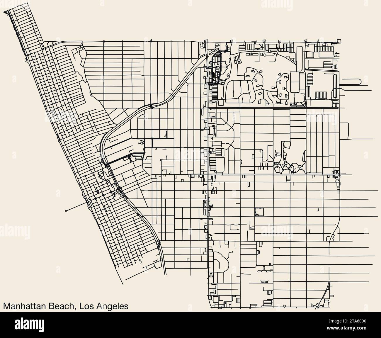 Manhattan district map Immagini Vettoriali Stock - Alamy