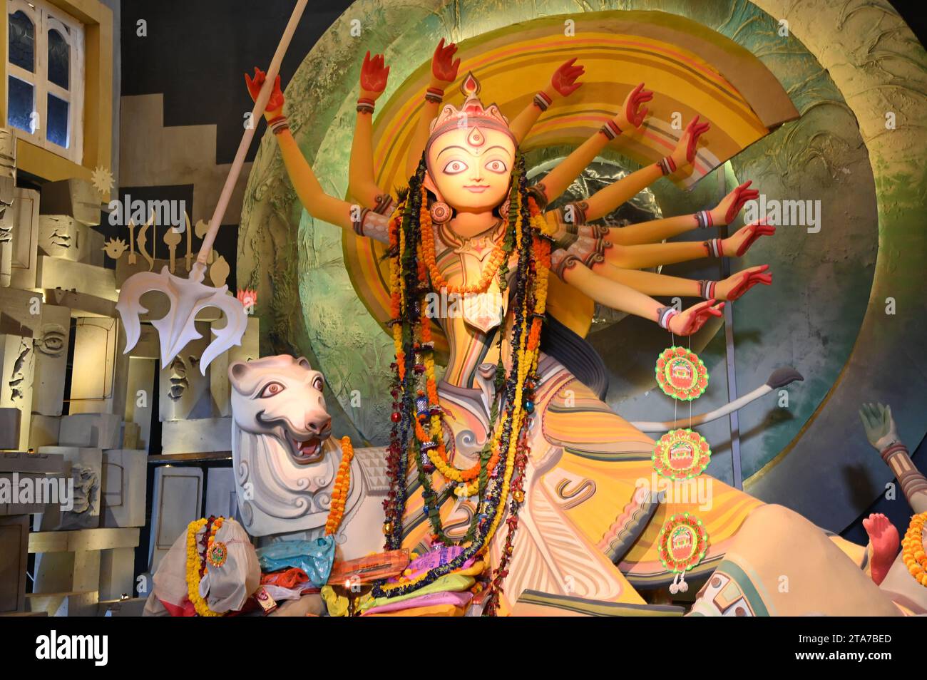 Il famoso festival bengalese di Durga Puja nella città della gioia di ...