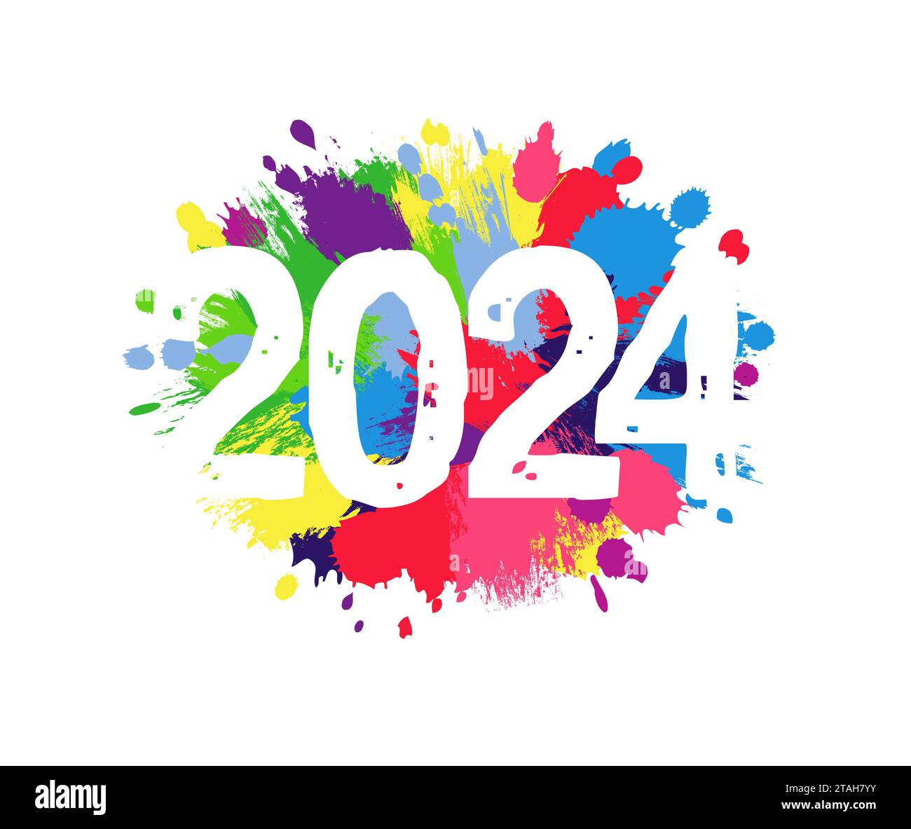 Disegno del numero 2024 Immagini Vettoriali Stock - Alamy