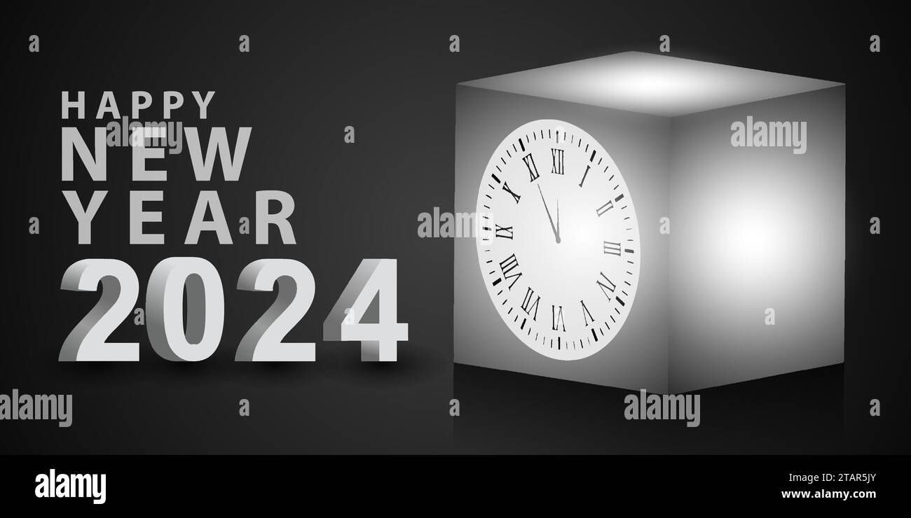 Biglietto di auguri di felice anno nuovo 2024 felice anno nuovo 2024 ...