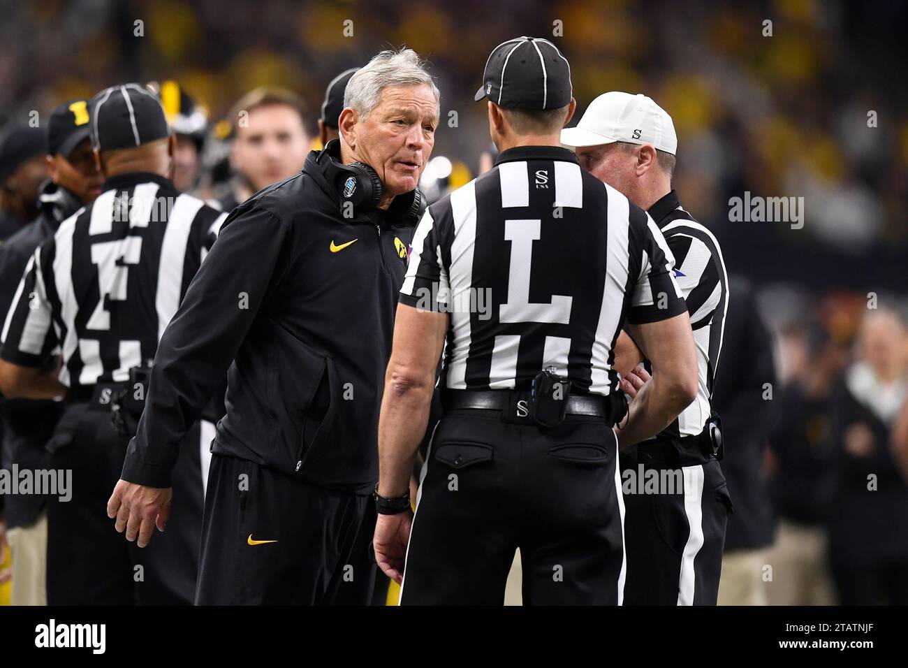 INDIANAPOLIS, IN - DECEMBER 02: Iowa Hawkeyes Head Coach Kirk Ferentz ...