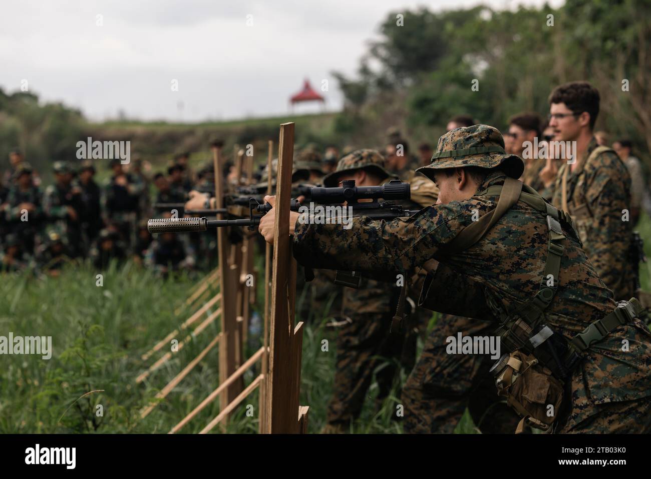 I Marines statunitensi con 1st Battalion, 7th Marine Regiment ...