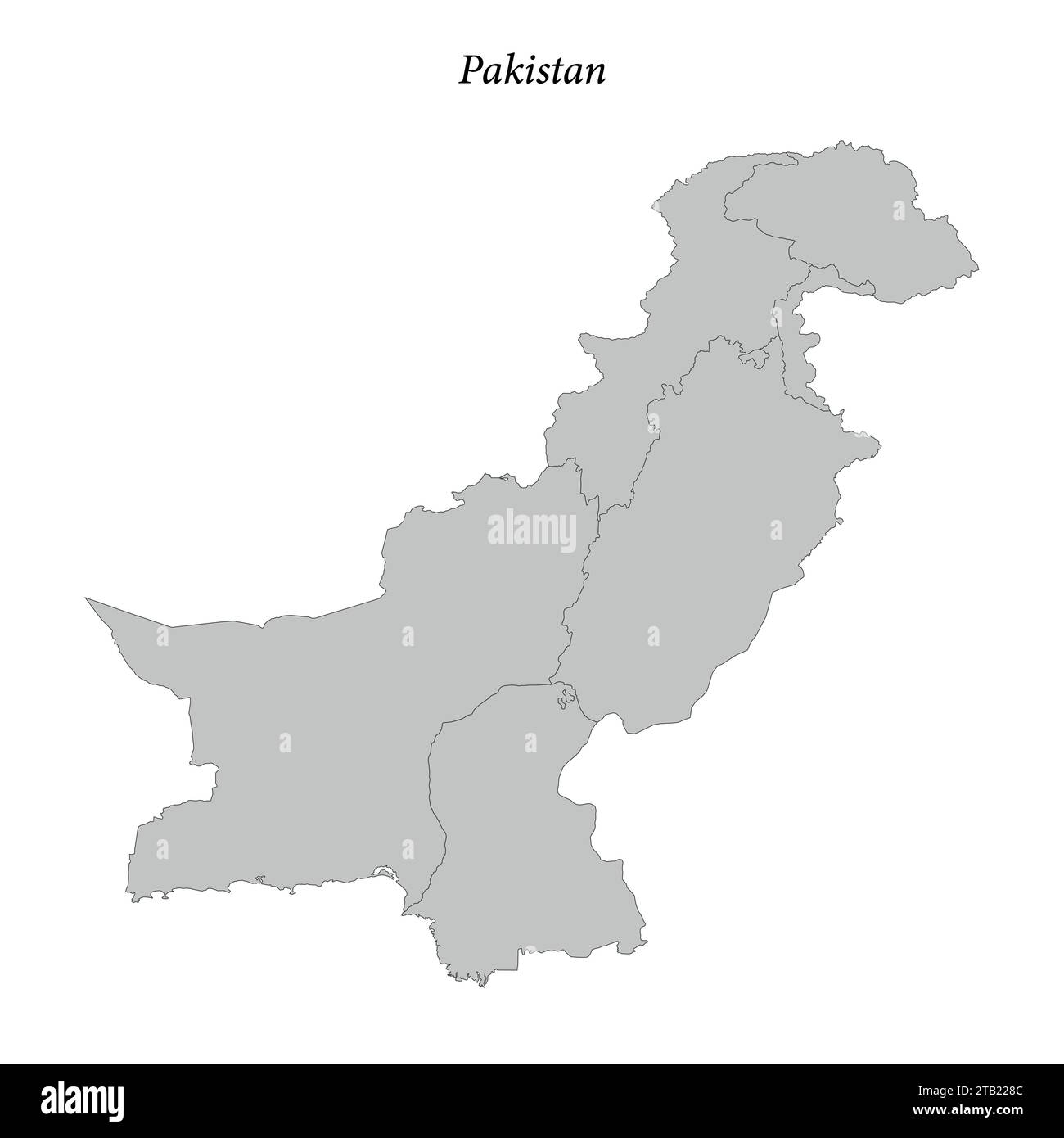 Mappa della regione del pakistan Foto e Immagini Stock in Bianco e Nero ...
