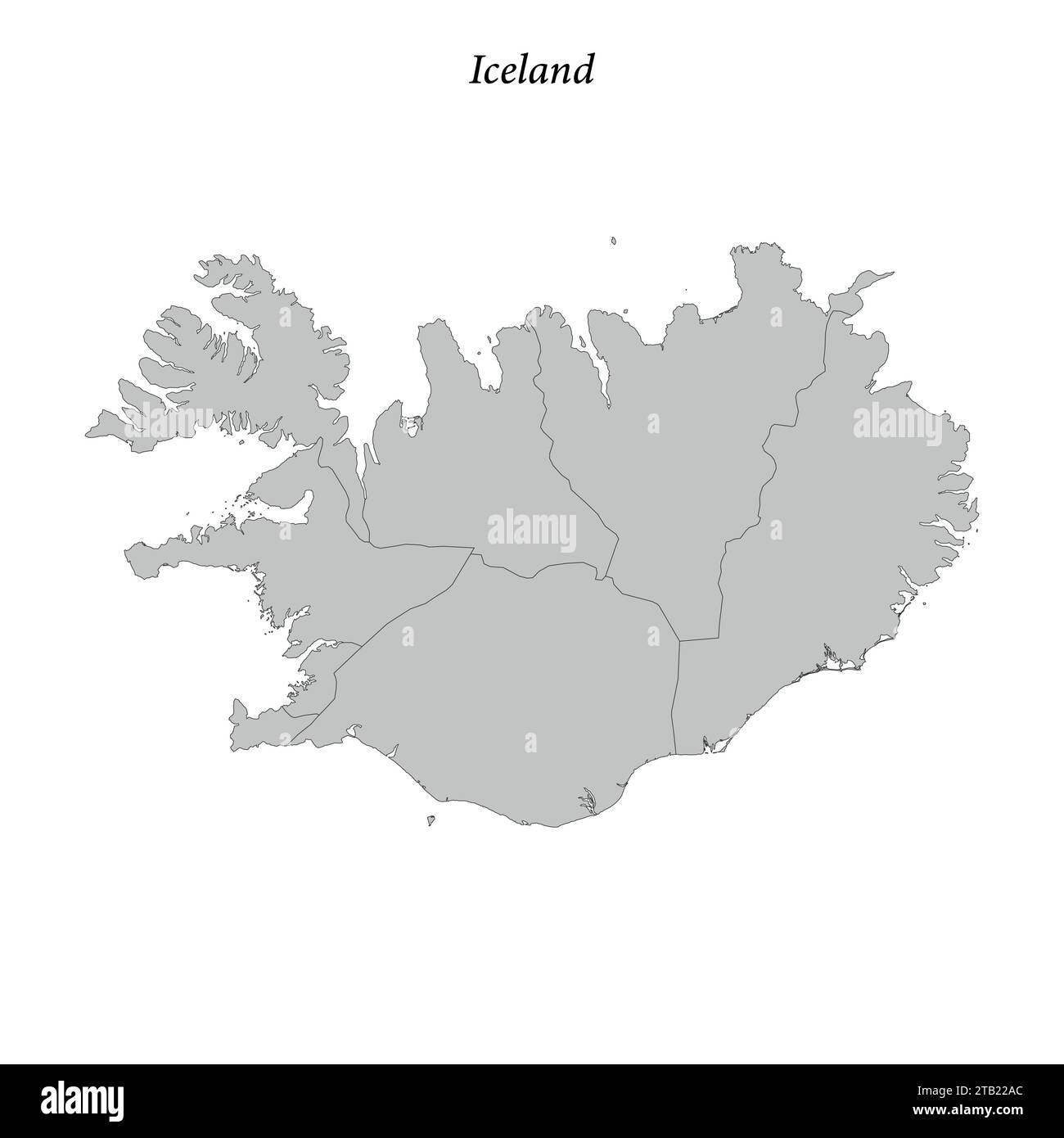 Mappa della islanda Foto e Immagini Stock in Bianco e Nero - Alamy