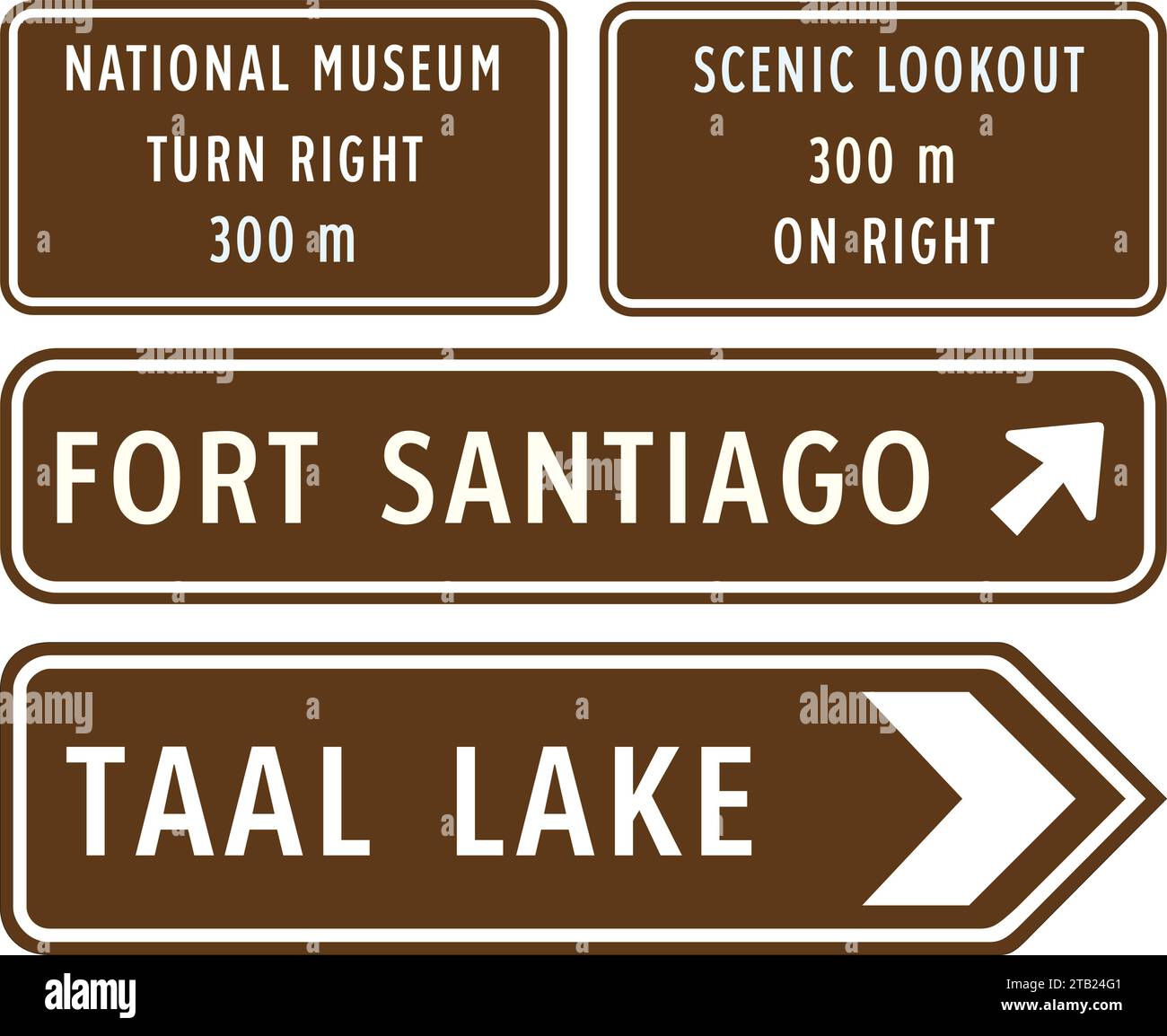 Cartello per l'informazione turistica Immagini Vettoriali Stock - Alamy