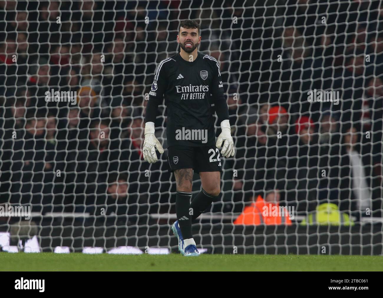 David Raya dell'Arsenal. - Arsenal contro Wolverhampton Wanderers ...